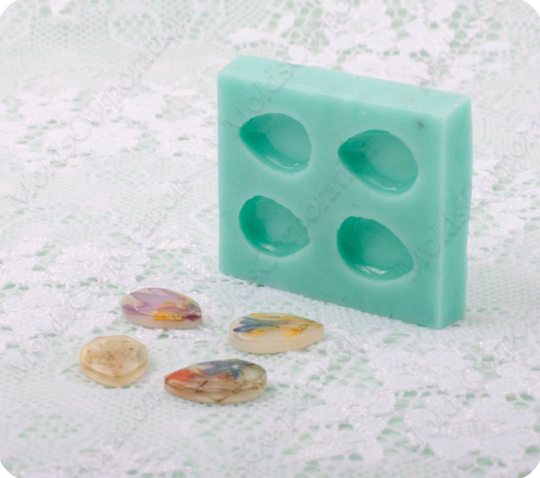 Faceted Lens Silicone Mold, Drop Mold, 4 Small Drop Silicone Mould, for ...