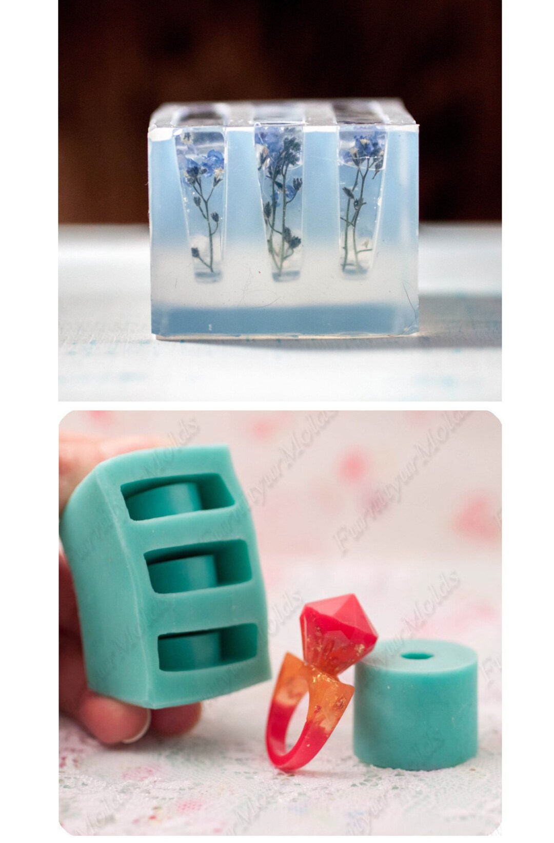Rings Silicone Mold Crystal Jewelry Mold, US 8 Epoxy Resin Ring Molds ...