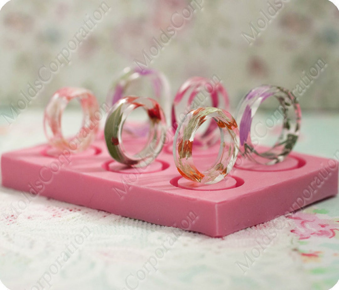 SET Rings Silicone Mold, Resin Jewelry Mold, Ring Mold, US 2 1/4-3-4 1/ ...