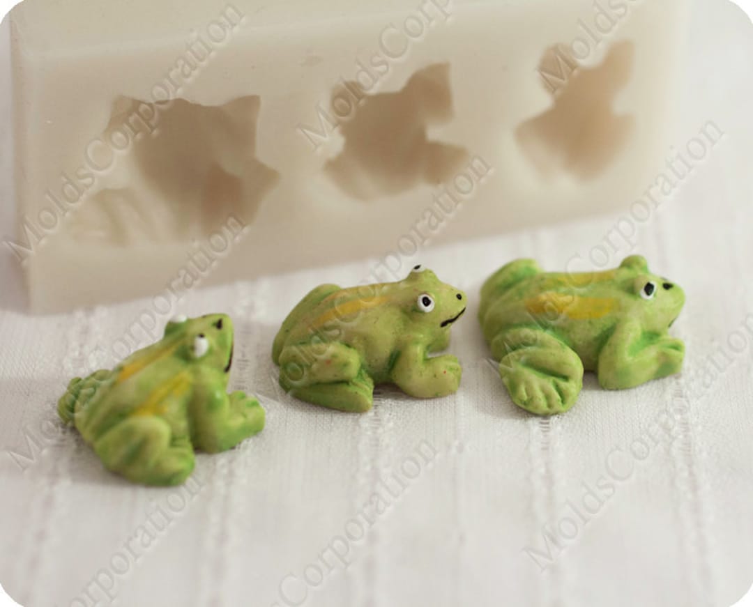 3D Mold Frogs, Silicone Mould, Polymer Clay Frog Mold, Food Safe Molds ...