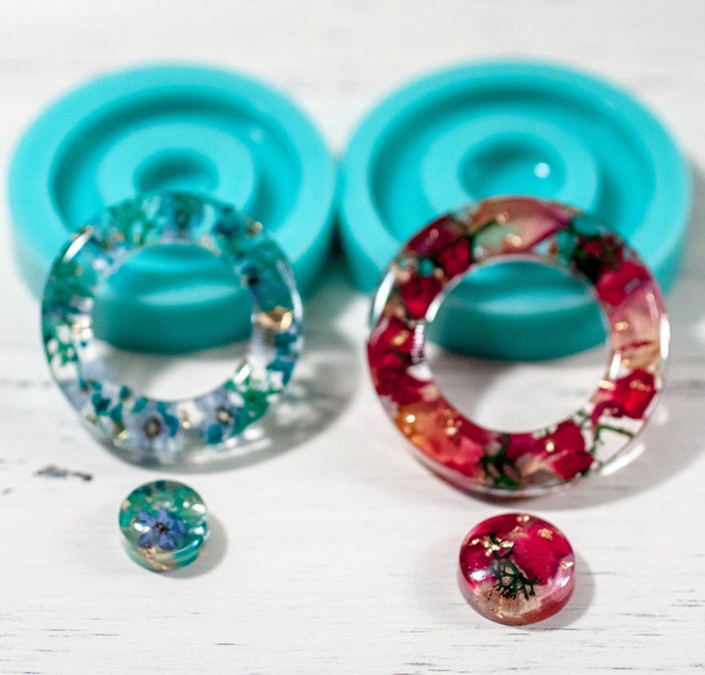 Ring Mold, Pendant Bracelet Silicone Mold, 6 Sizes 33...41mm Earrings ...