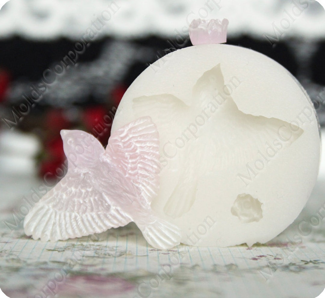 Silicone Bird Mold, Epoxy Resin and Other, 33x35mm, Scrapbooking Mold ...