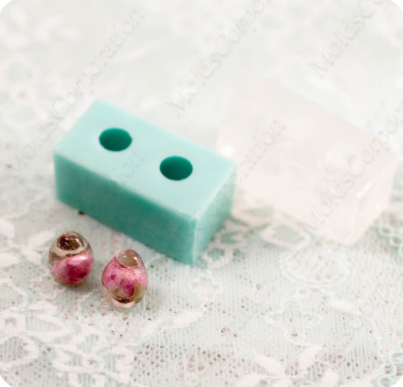 Drop mold 2 pendants 3D silicone mould drop 13x10mm | Etsy