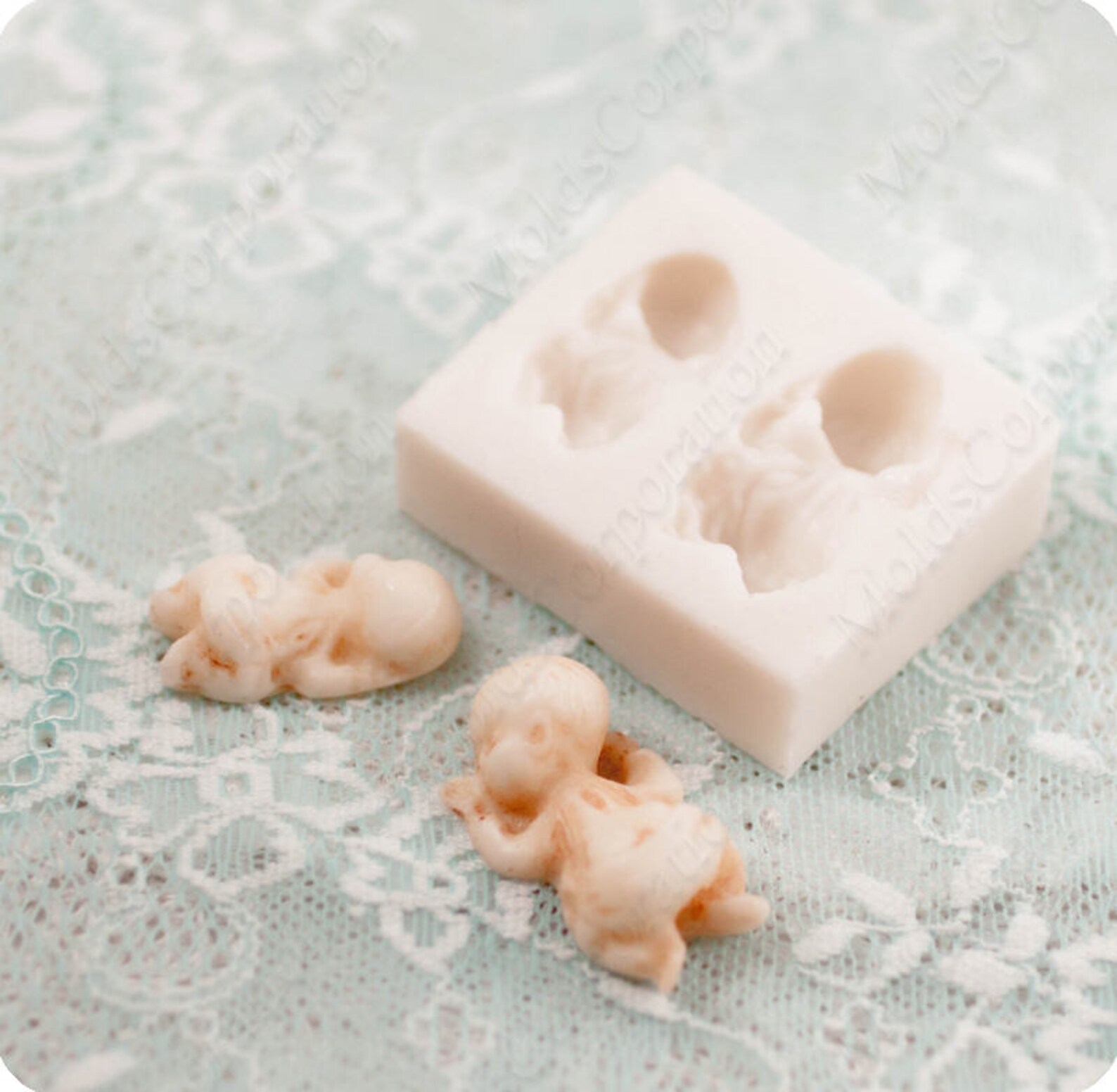 Baby Angels 3D Mold Silicone Mould Flexible Polymer Clay Food | Etsy