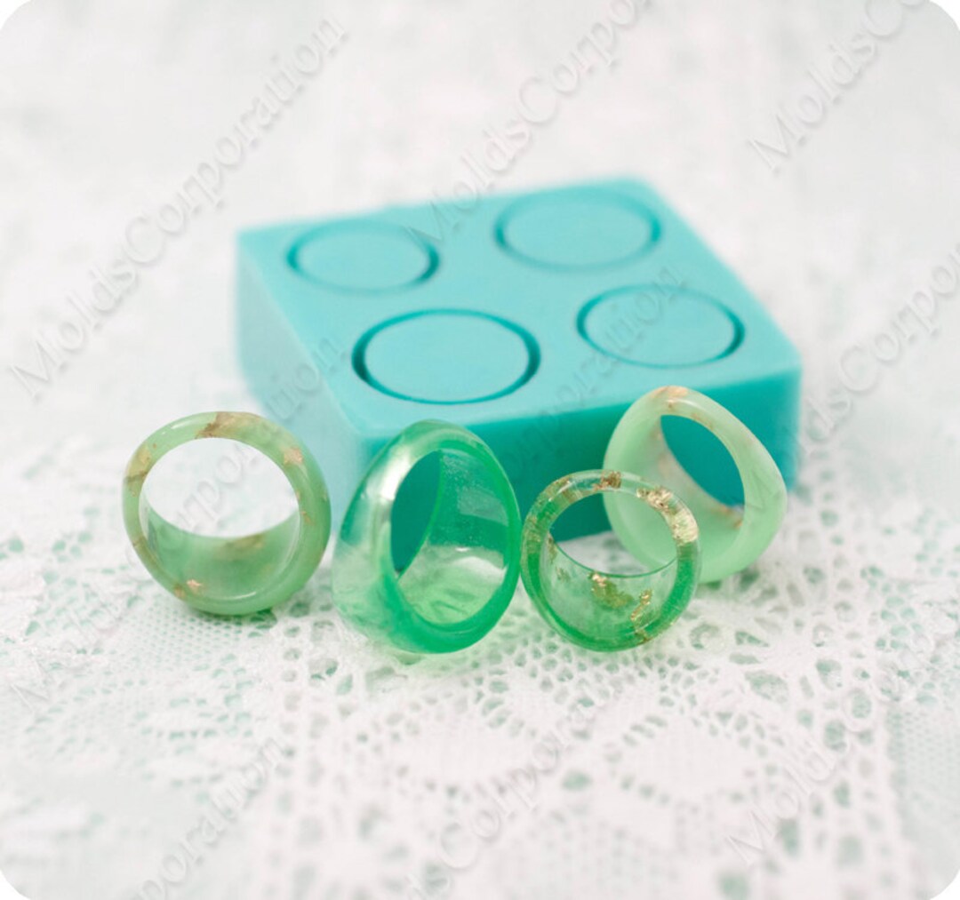 SET Silicone Molds Rings, Size US 3 1/2; 6 3/4; 8; 8 1/2 Silicone Mould ...