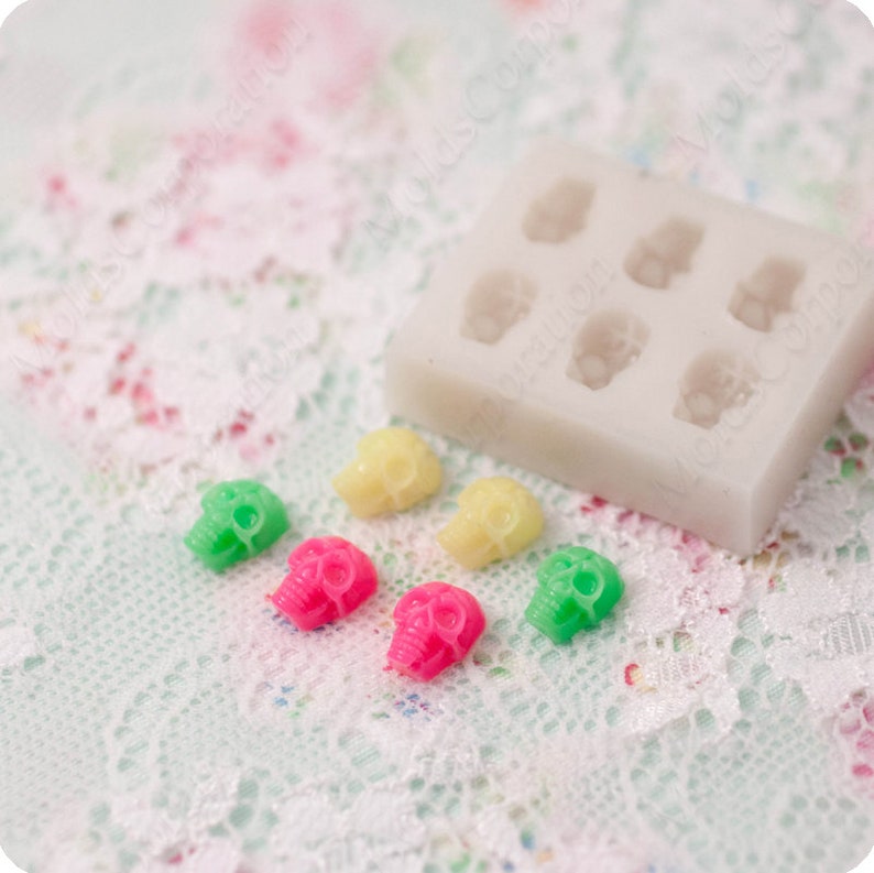 Skulls Set Silicone Mold Scull Mould for Polymer Clay Food - Etsy