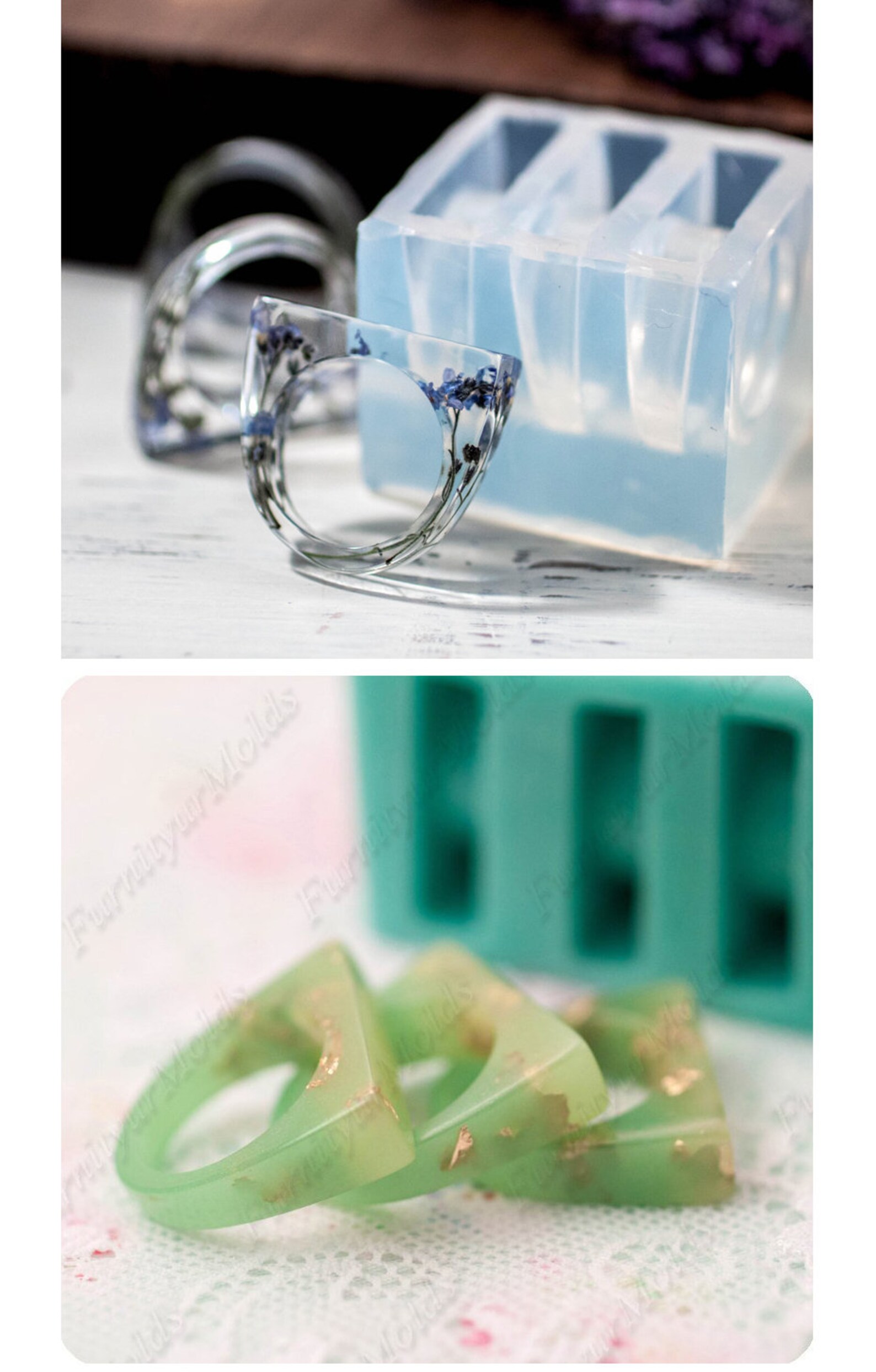 Rings Silicone Mold Crystal Jewelry Mold, US 8 Epoxy Resin Ring Molds ...