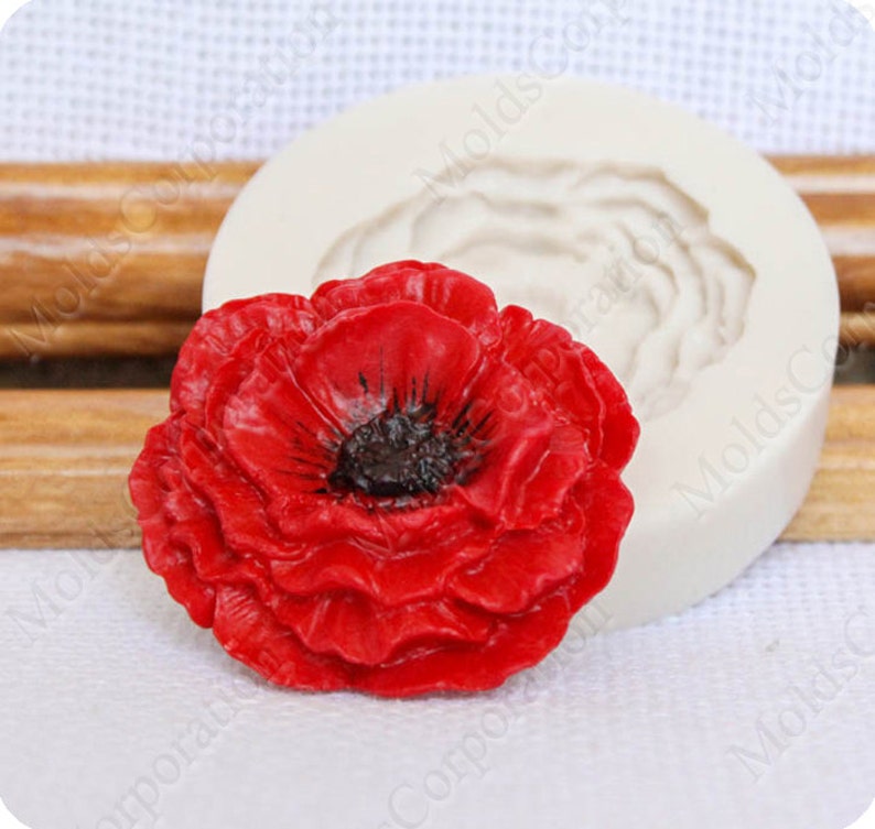Poppy Flower Silicone Mould Mold for Polymer Clay and Food - Etsy