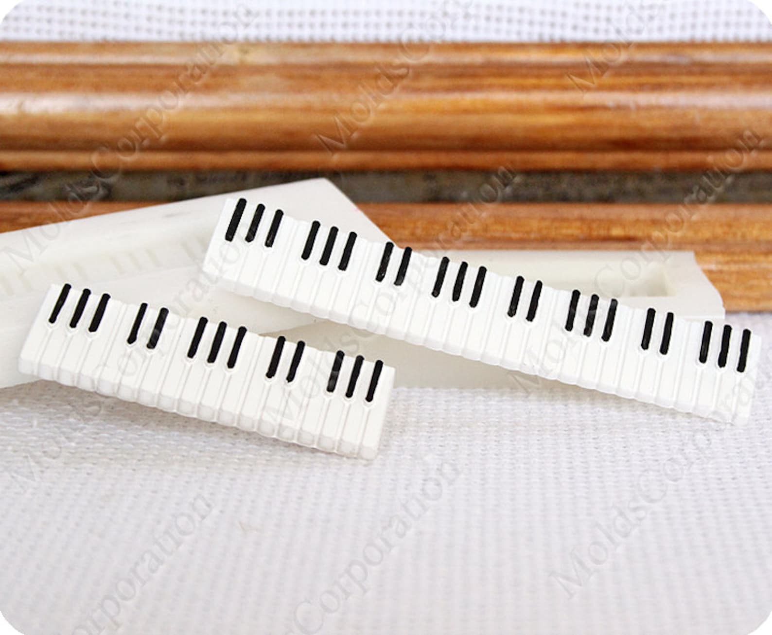 Piano Keyboard, Flexible Silicone Mold, Mould, Molds for Polymer Clay ...