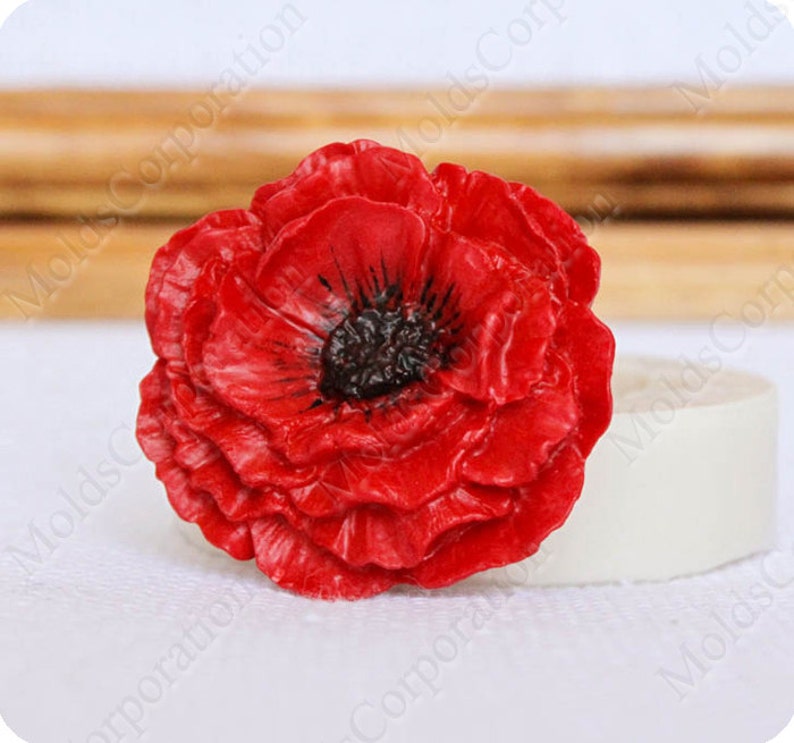 Poppy Flower Silicone Mould Mold for Polymer Clay and Food - Etsy