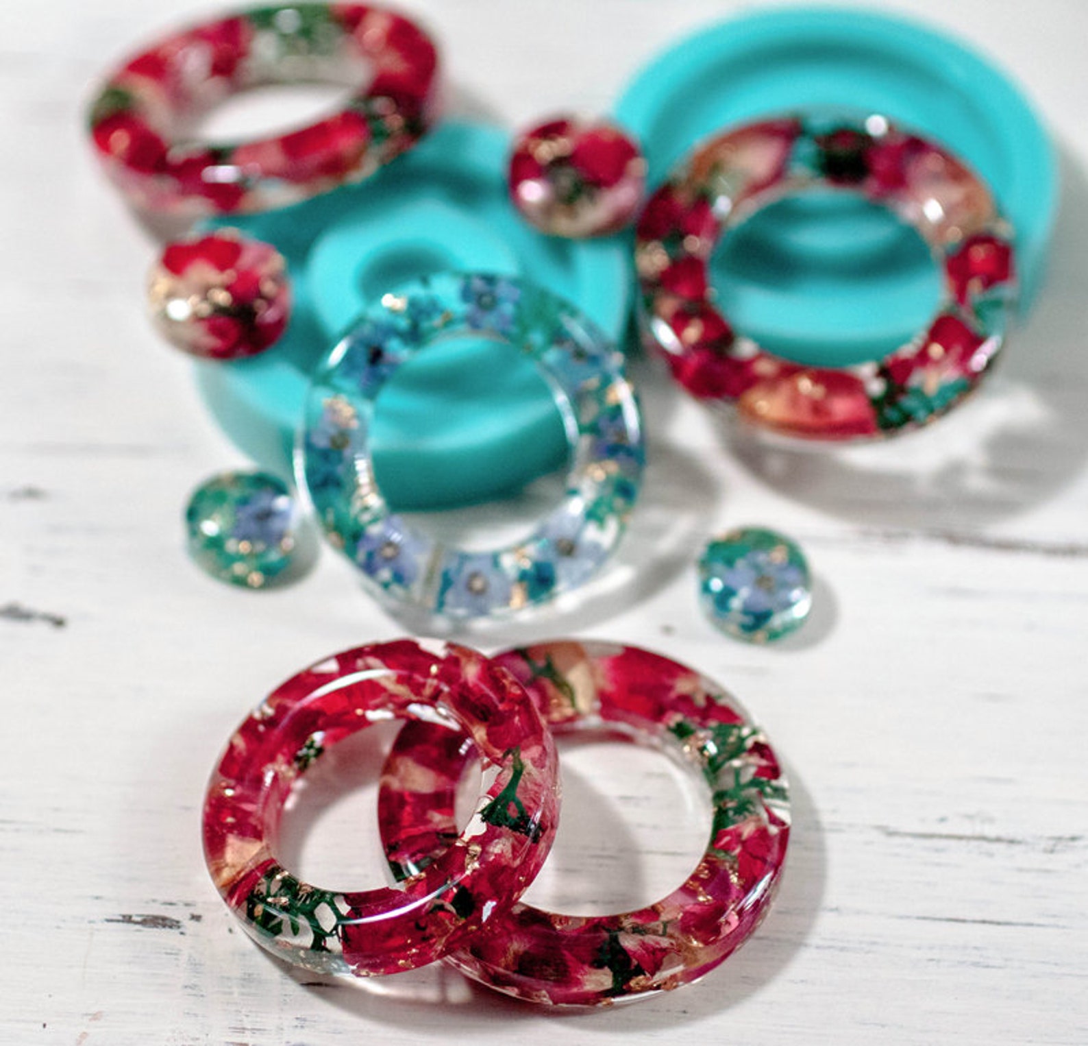 Ring Mold, Pendant Bracelet Silicone Mold, Earrings Studs, Mold for ...