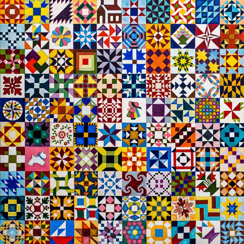 Quilt Block Art - Etsy
