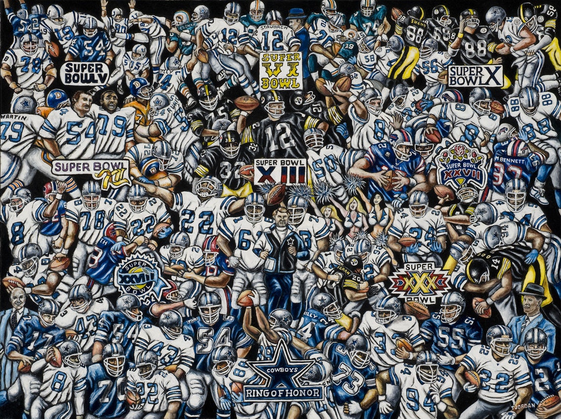 Dallas Cowboys Tribute - Football Sports Art Print From Thomas Jordan ...