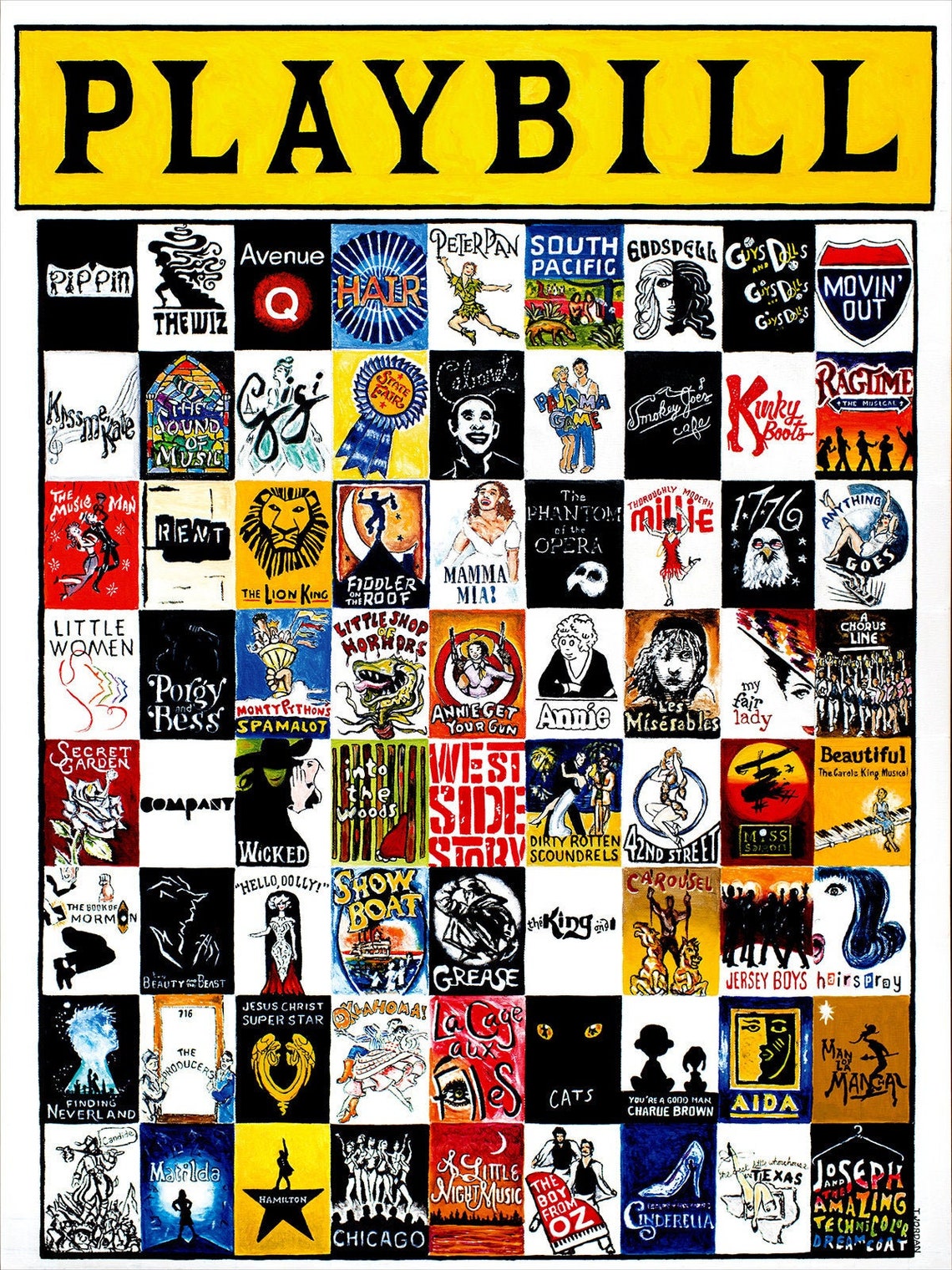 Playbill Classic Musicals Paper Print Entertainment Tribute From Thomas Jordan Gallery This Is