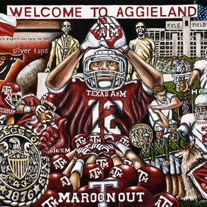 Welcome to Aggieland College Tribute Print From Thomas Jordan Gallery ...