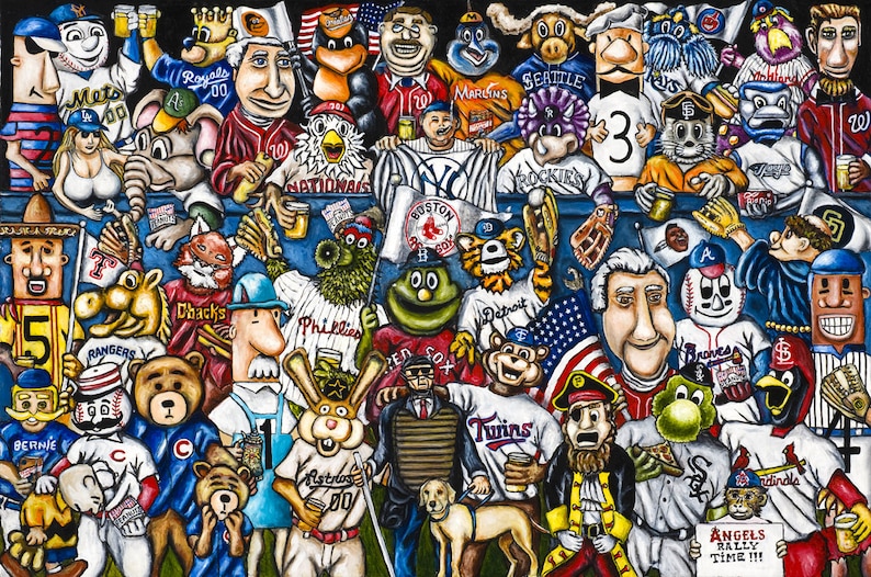 7th Inning Stretch - Baseball Sports Fan Art Print From Thomas Jordan ...