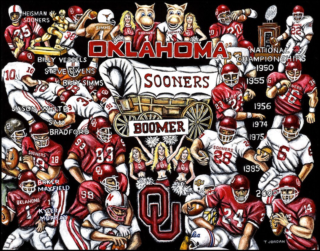 Sooners Tribute College Tribute Print From Thomas Jordan Gallery - Etsy