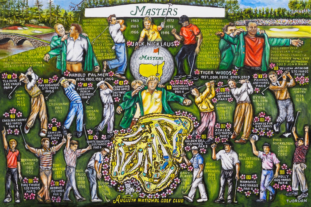 The Masters Tribute - PGA Sports Art Print From Thomas Jordan Gallery ...