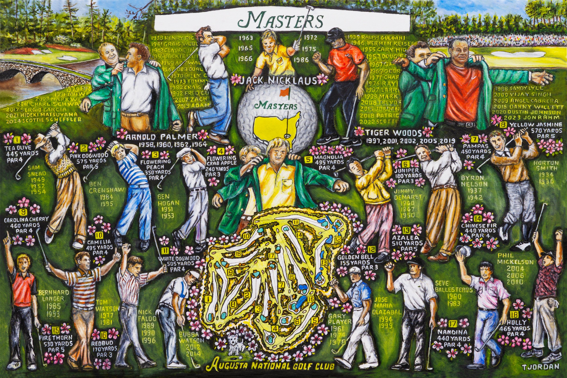 The Masters Tribute PGA Sports Art Print From Thomas Jordan Gallery - Etsy