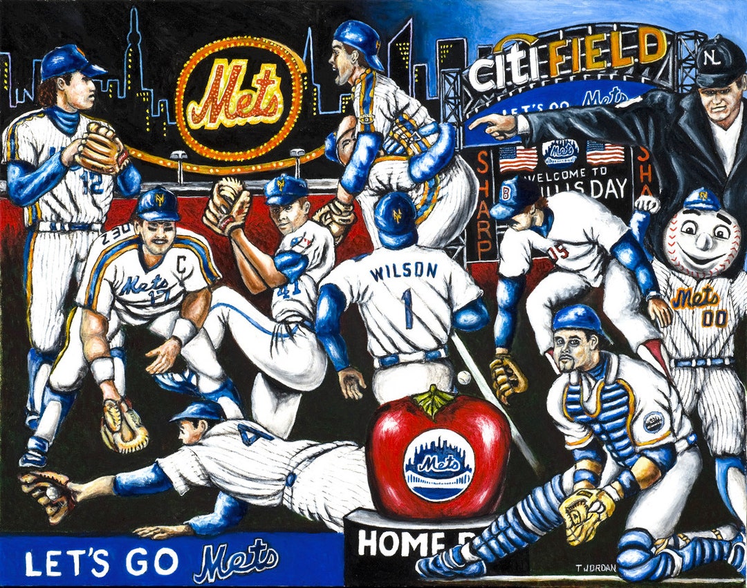 Lets Go Mets -baseball Sports Art Print From Thomas Jordan Gallery - Etsy