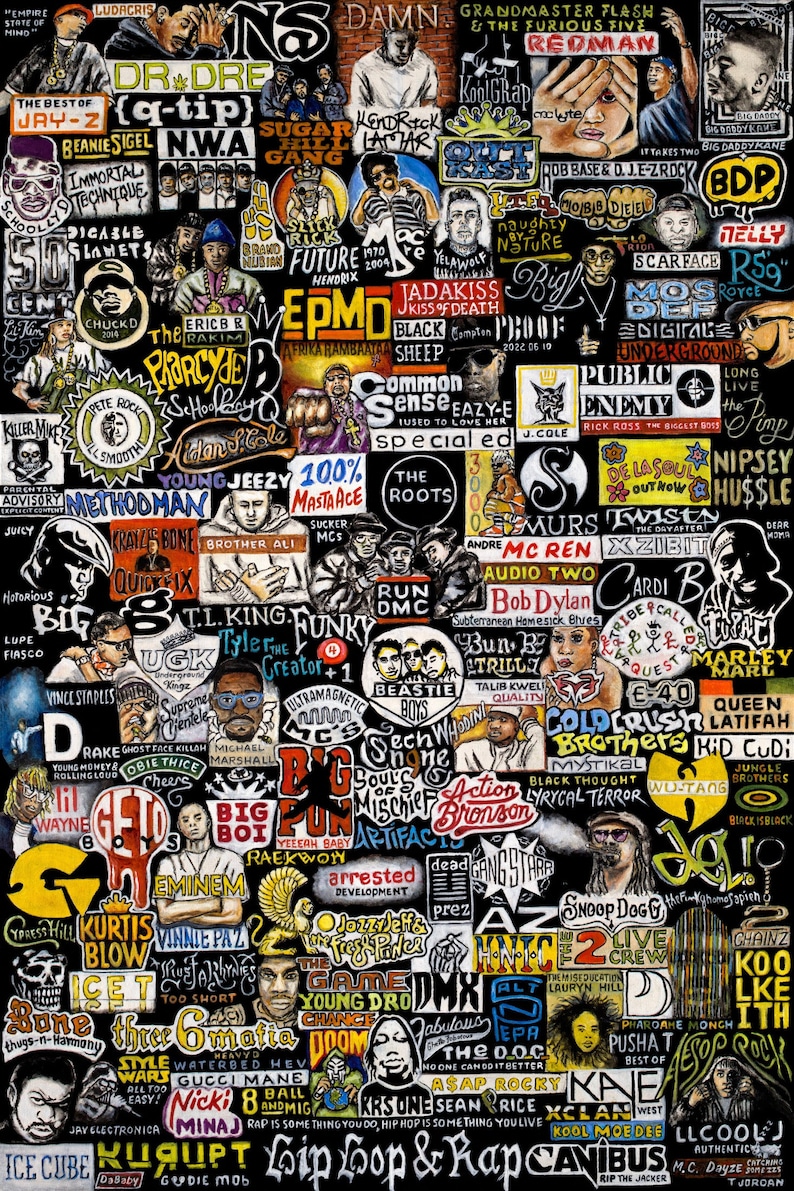 Hip Hop & Rap - Music Entertainment Art Print From Thomas Jordan ...