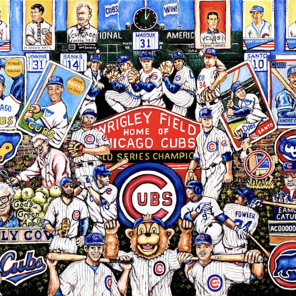 Chicago Cubs Art - Etsy