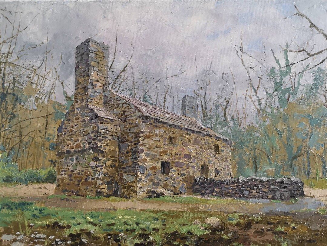 Garreg Fawr, Old Welsh Farmhouse, Original Oil on Canvas 12x16 Inch ...