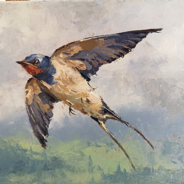 Swallows in Flight - Etsy