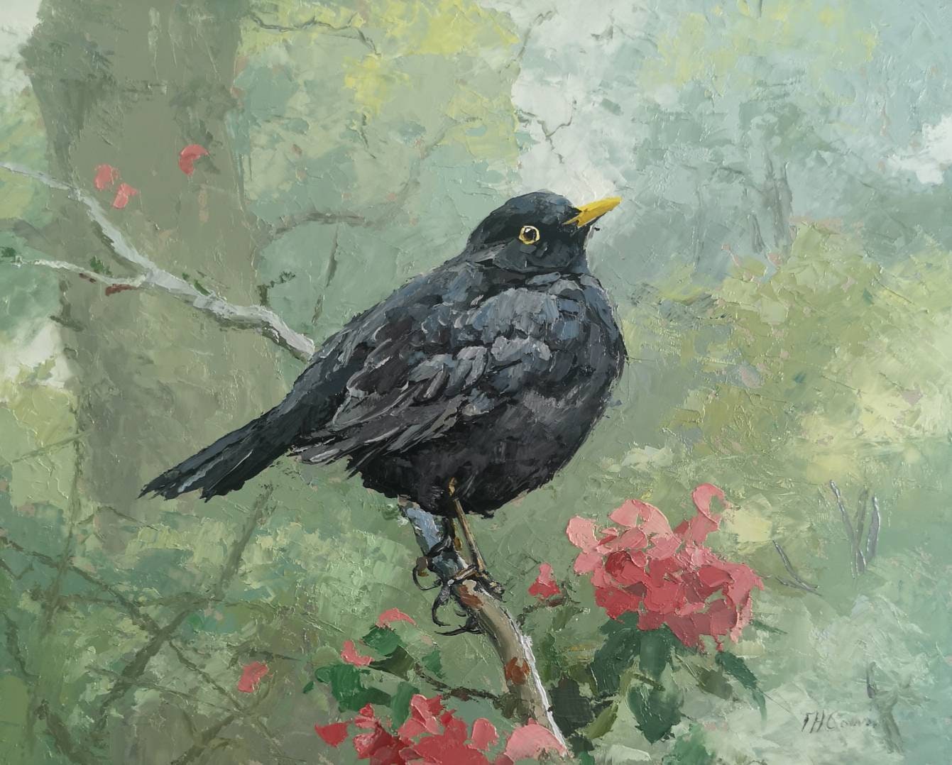 Black Bird Painting