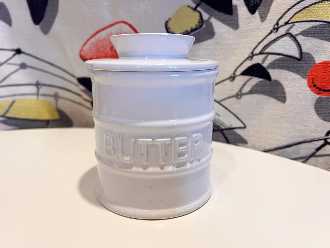 Large White Butter Bell or Butter Keeper, Martha Stewart Collection, 19 ...