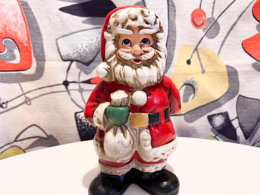 Vintage Santa Coin Bank, Parma Japan, Plaster, MCM - Etsy