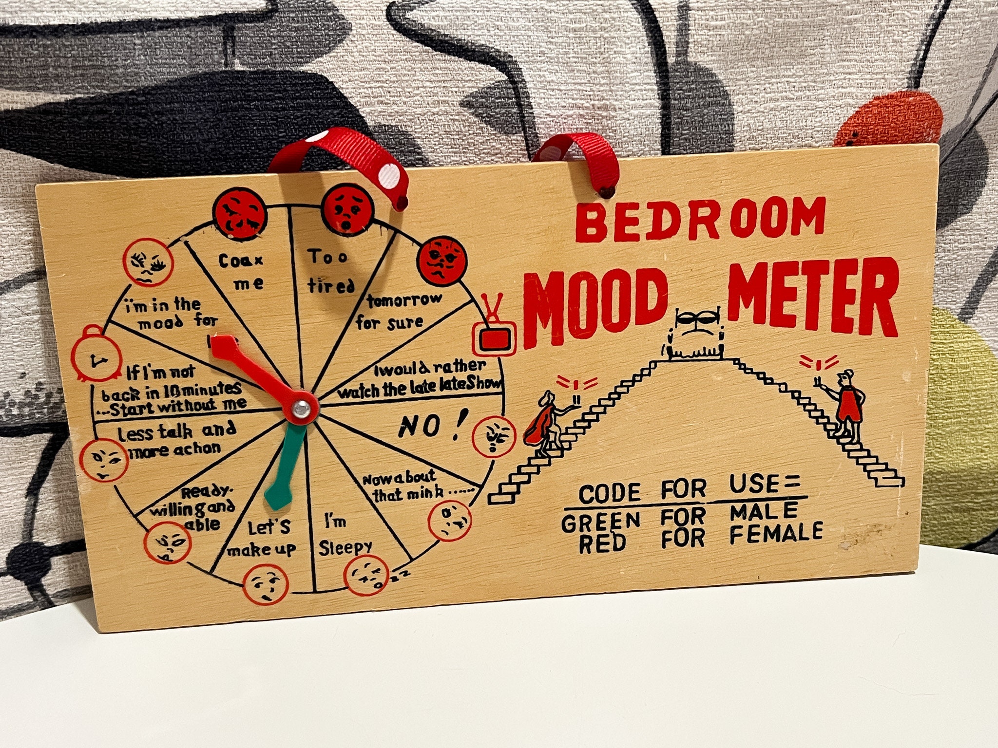 Vintage Bedroom Mood Meter Wall Hanging Rotating Hands - Etsy