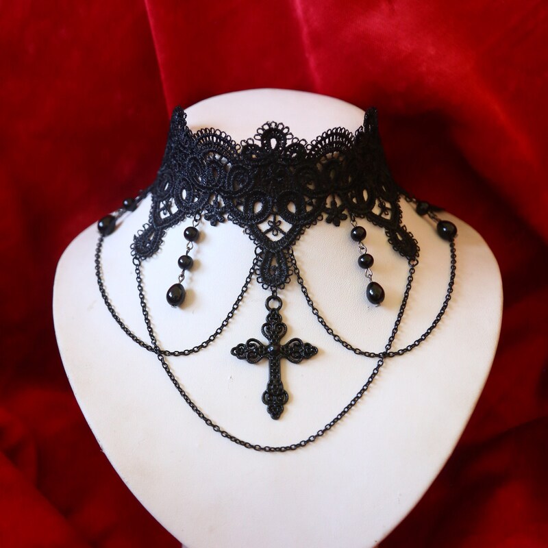 Lace Choker Necklace - Etsy