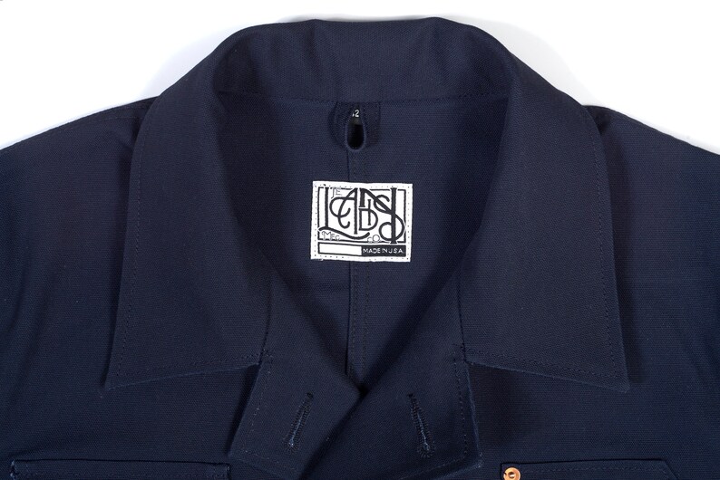 Navy Blue Canvas Work Jacket Made in U.S.A. - Etsy