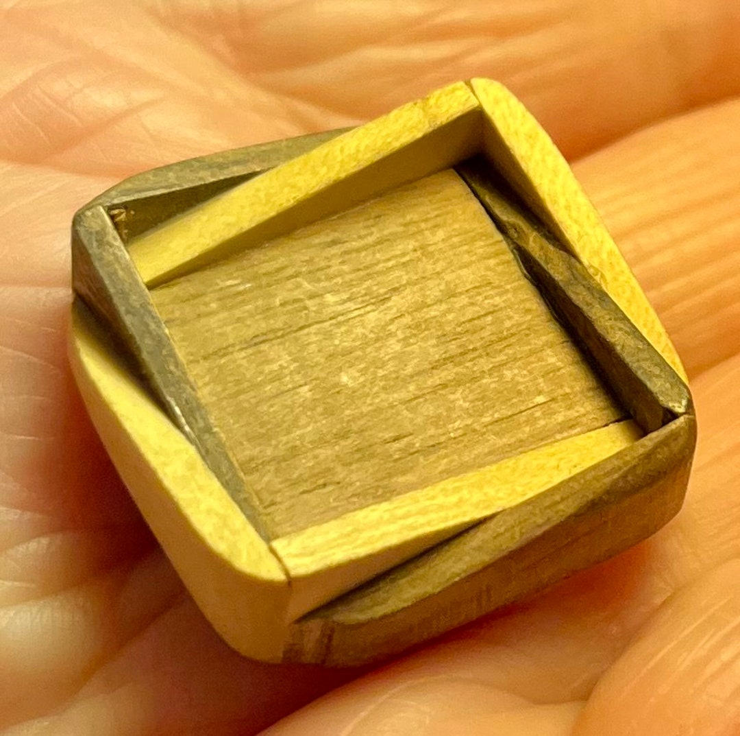 Vintage Wood Button, Square Shape, 1-1/8 Med. NBS - Etsy