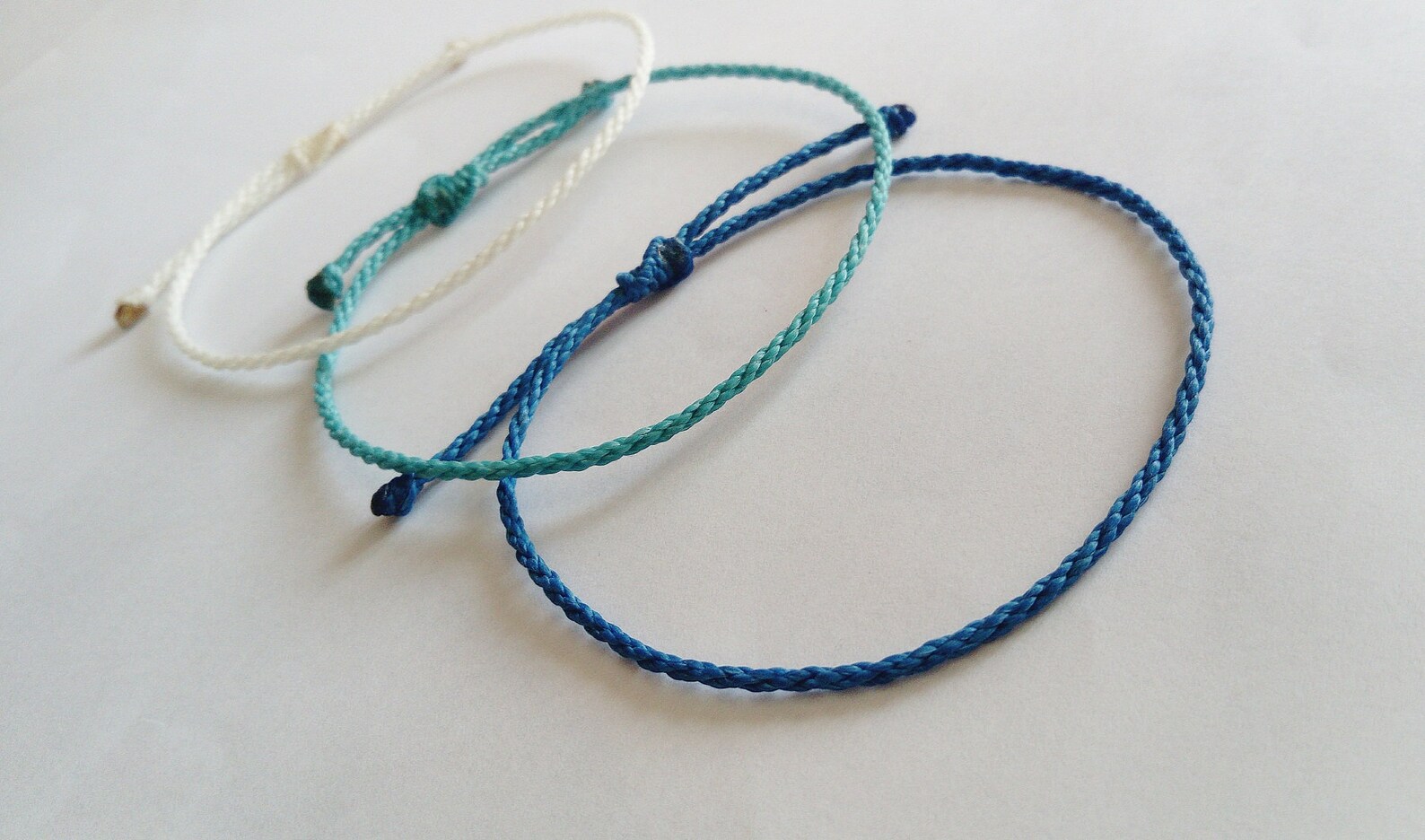 Rope wristband/Thin string bracelet/Waterproof adjustable string ...
