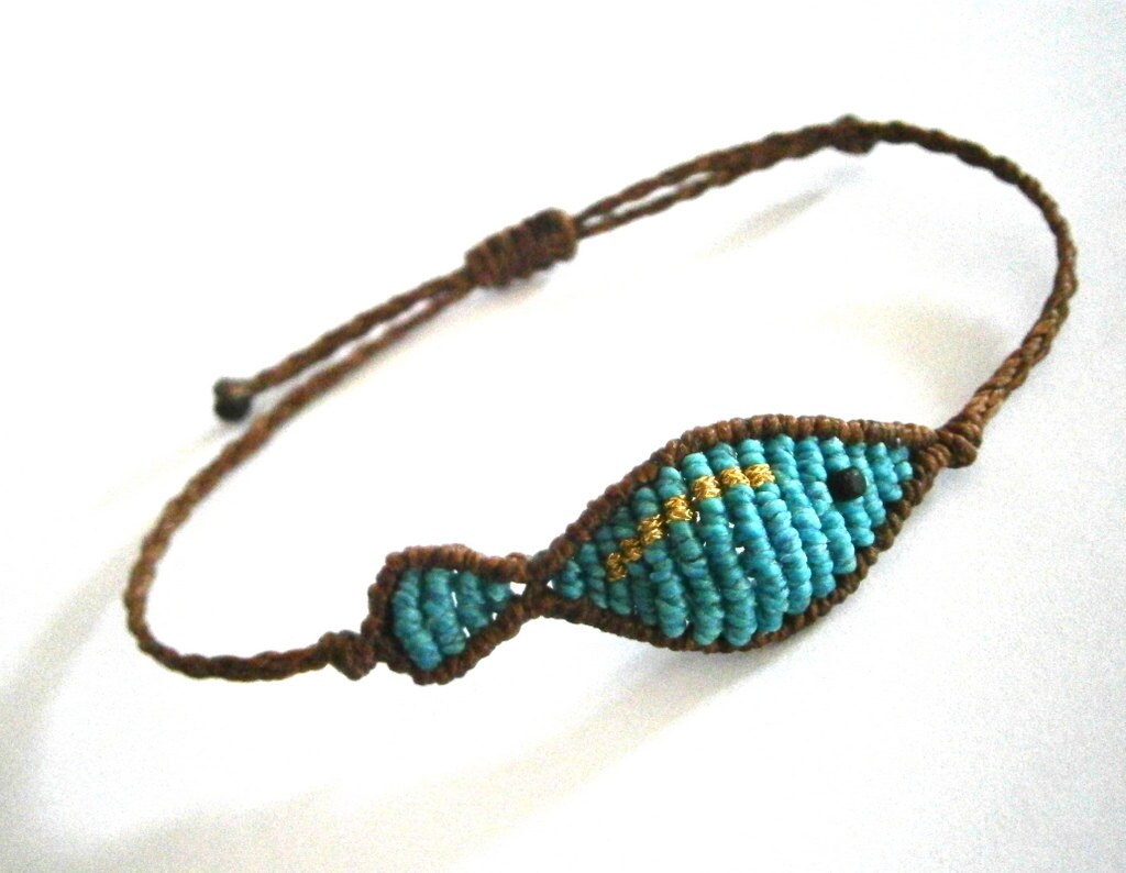 Macrame Fish Bracelet/summer Bracelet/friendship Bracelet/surf - Etsy