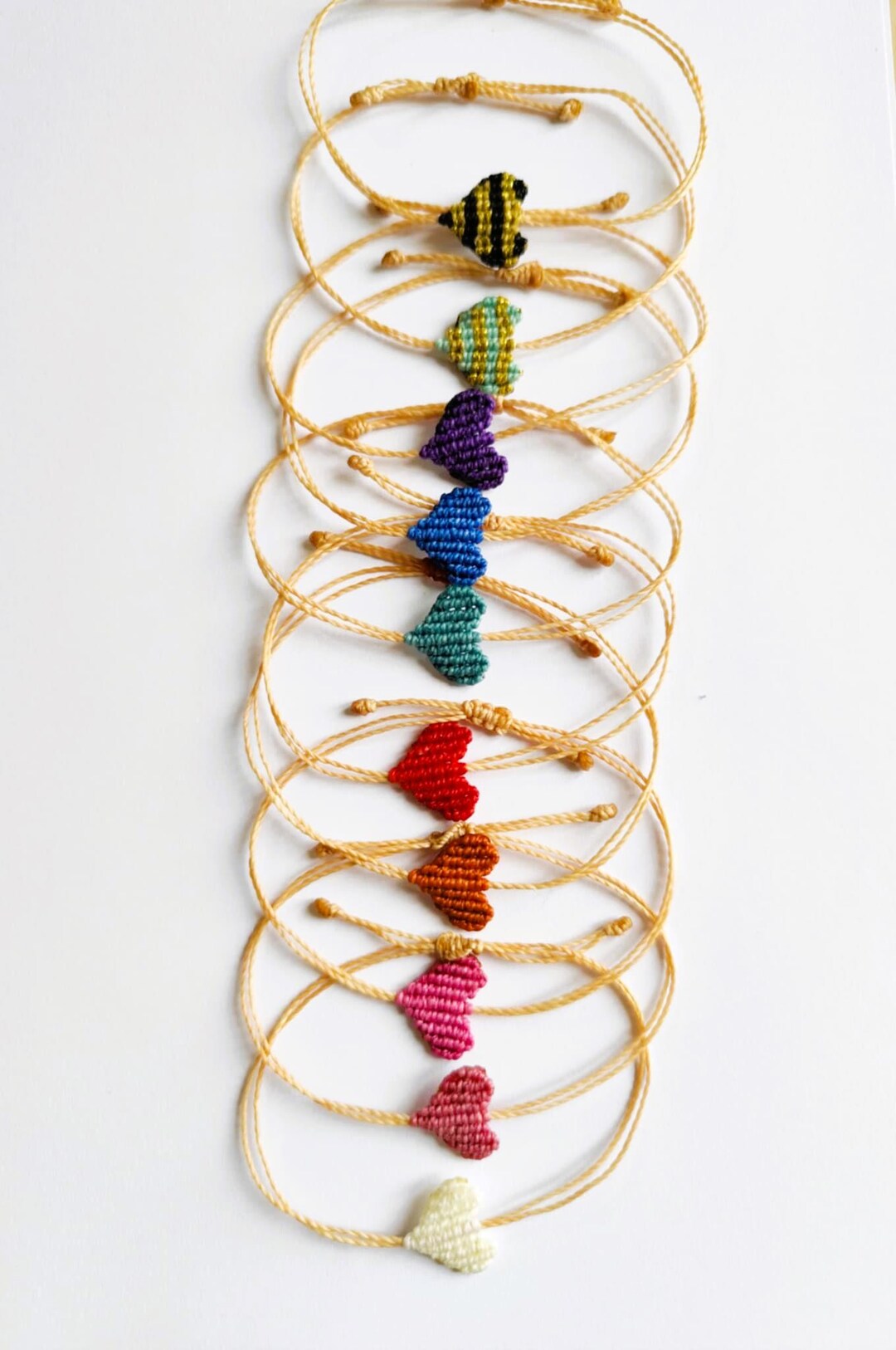Heart Bracelet, Heart Macrame, Macrame Bracelet, Macrame Jewelry ...