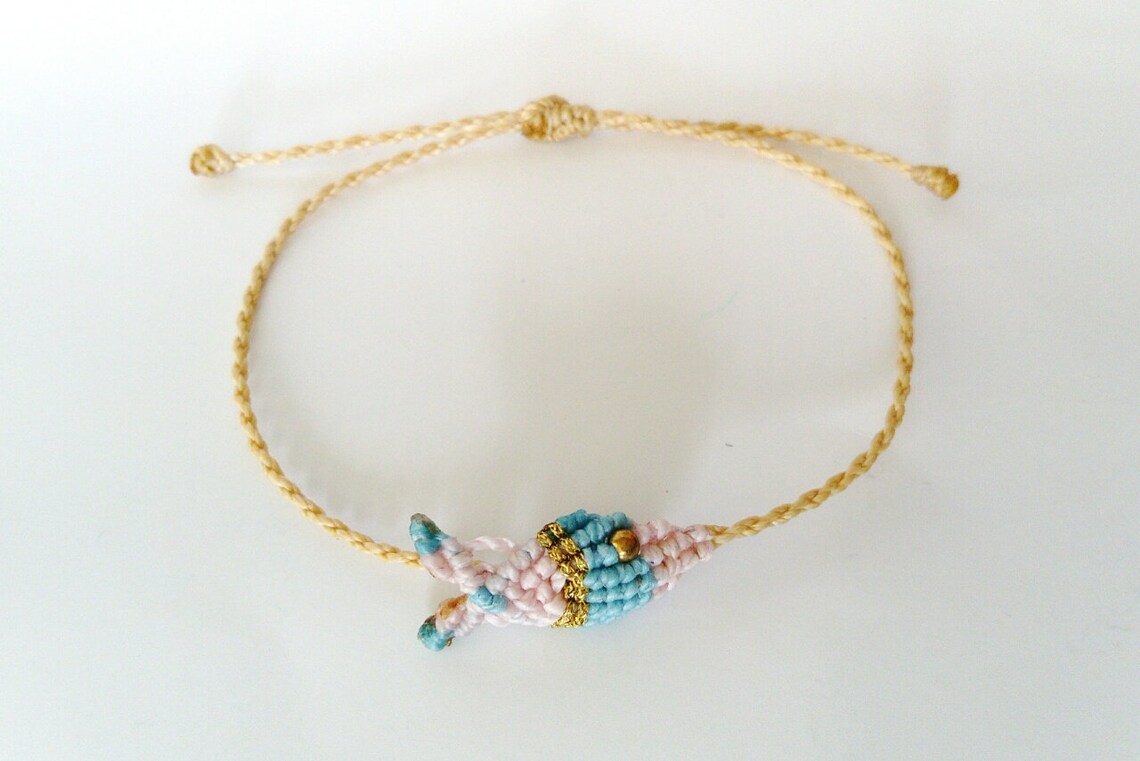 Fish Bracelet/macrame Fish/friendship Bracelet/surf - Etsy