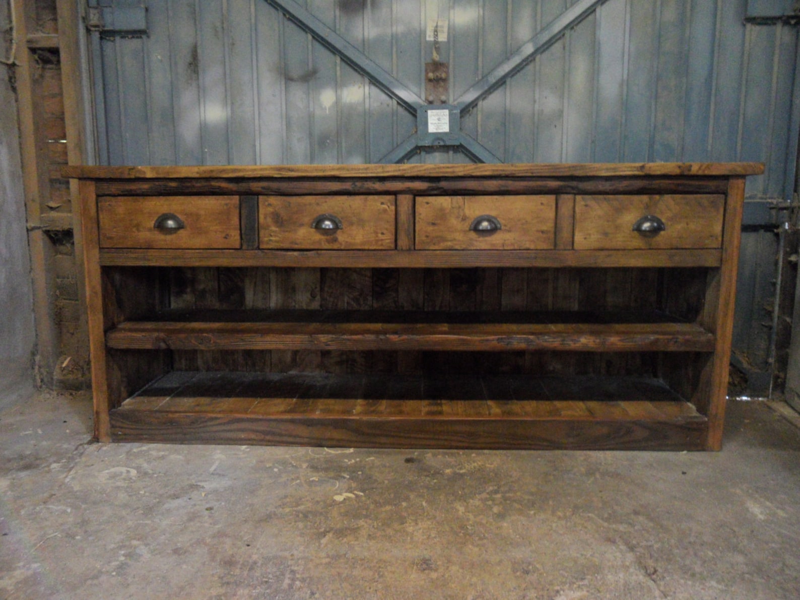 Large Solid Wood Sideboard Reclaimed Timber - Etsy UK