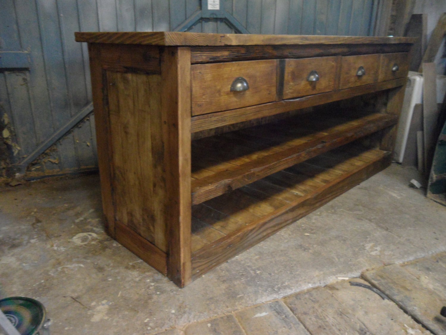 Large Solid Wood Sideboard Reclaimed Timber - Etsy UK