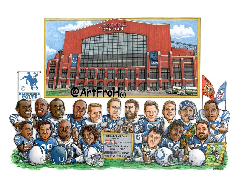 Colts Greats! Featuring Lucas Oil Stadium . in 11 X 14" and 16 X 20 ...