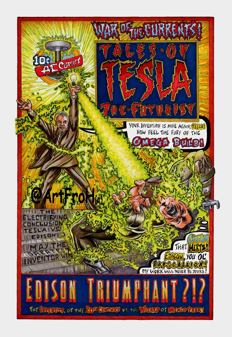 Tesla Vs. Edison: the War of the Currents 11 X 14 or - Etsy