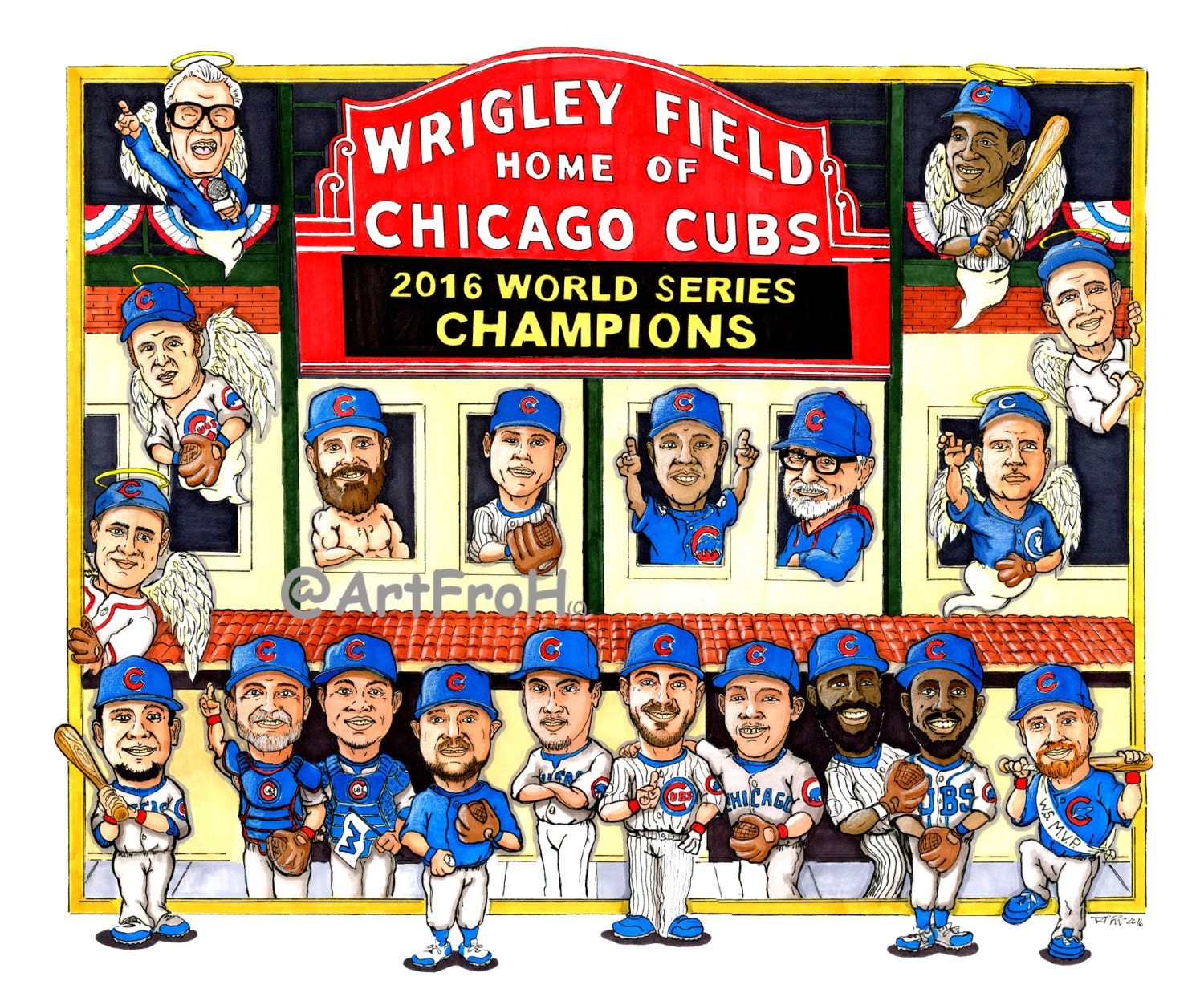 Chicago Cubs Win! Signed and Numbered, Limited Edition Reproductions ...
