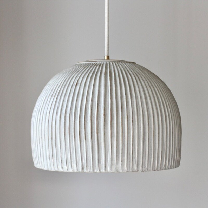 Plaster Pendant Light - Etsy