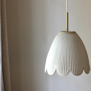 Handmade Pottery Pendant Light: Scalloped Stoneware Lighting, Original ...