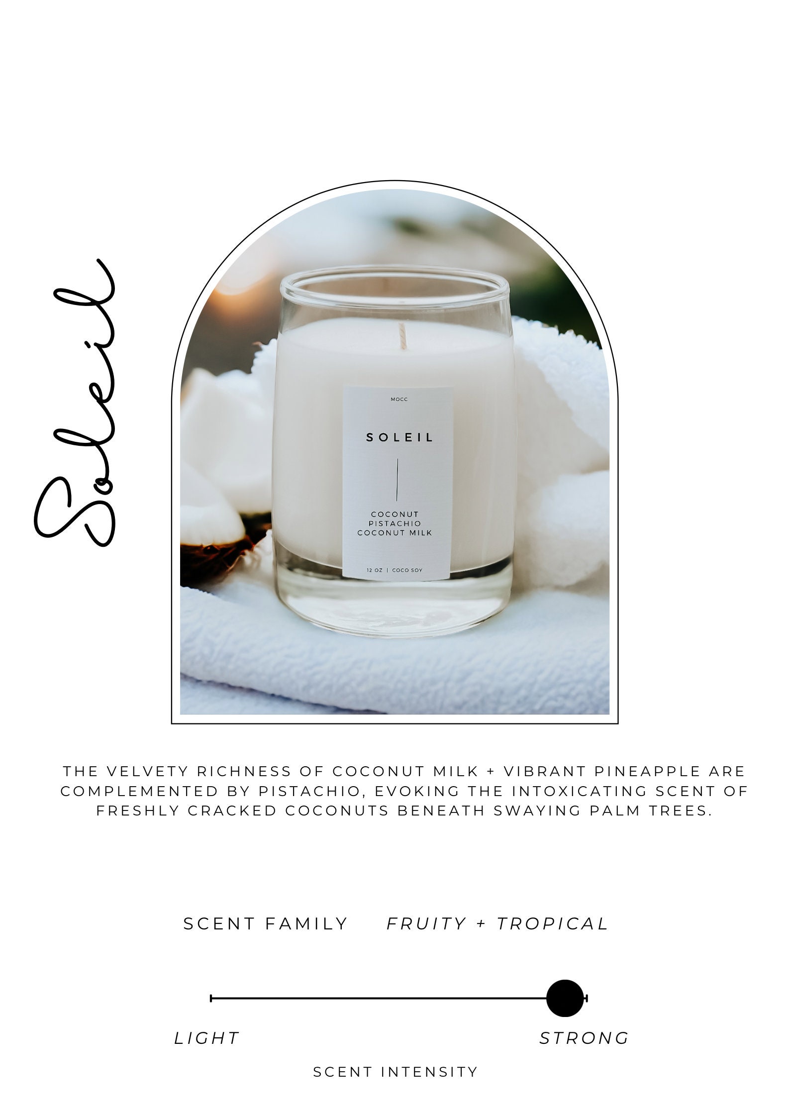SOLEIL - Coastal Cowgirl Aesthetic Candles - Coconut Soy Wax Scented ...