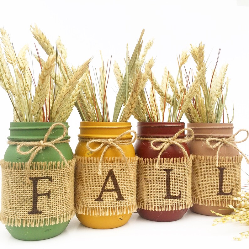 THE ORIGINAL Fall Mason Jars Autumn Home Decor Fall Decor | Etsy