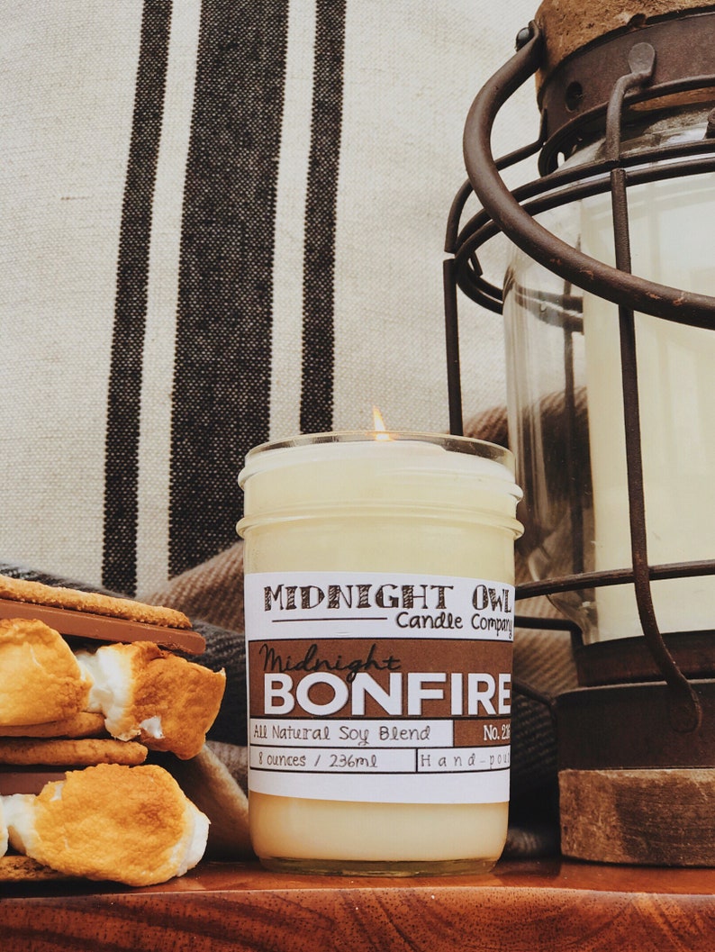 Most Popular Candles Midnight Bonfire Mason Jar Candle - Etsy