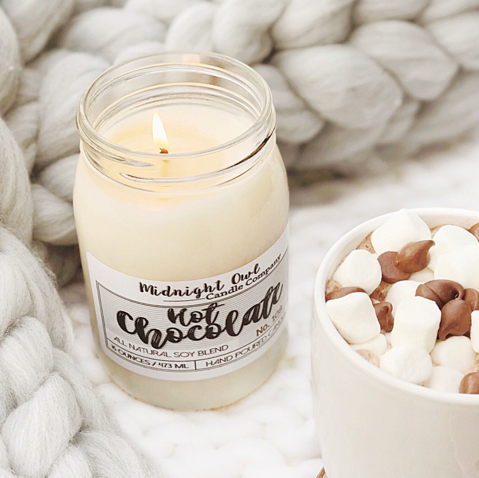 Hot Chocolate Candle, Chocolate Lover Gift, Hot Cocoa, Hot Chocolate ...
